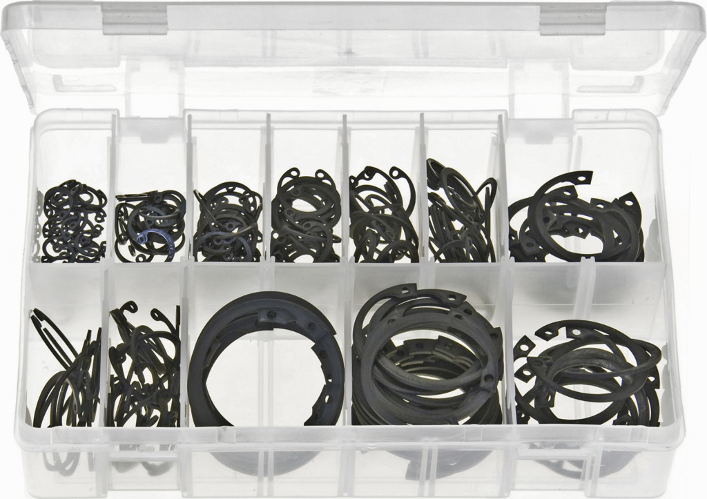 assorted box of metric internal circlips