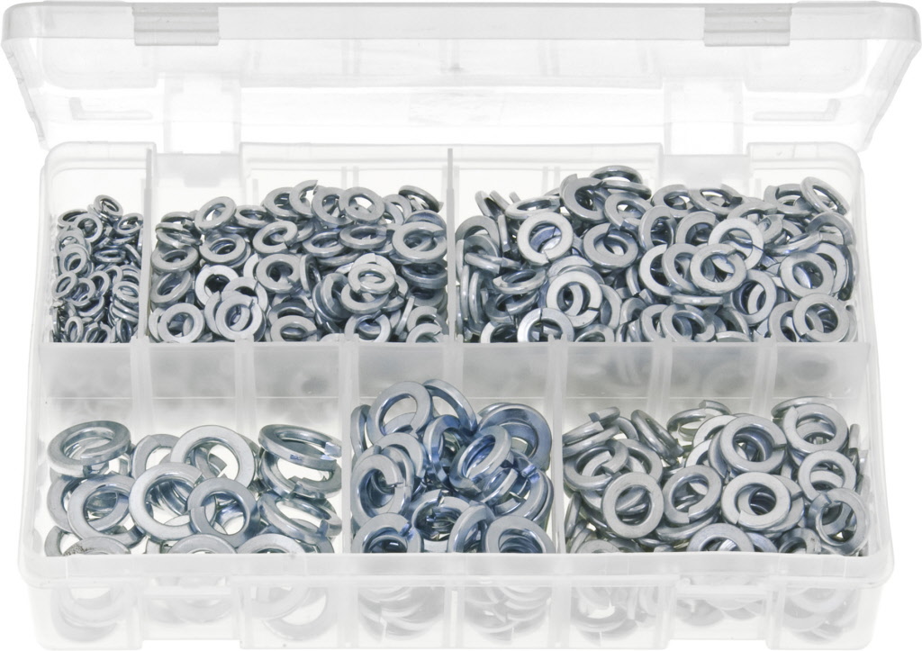 Assorted imperial rectangular section spring washer zinc plated | AB21N | 501672012078